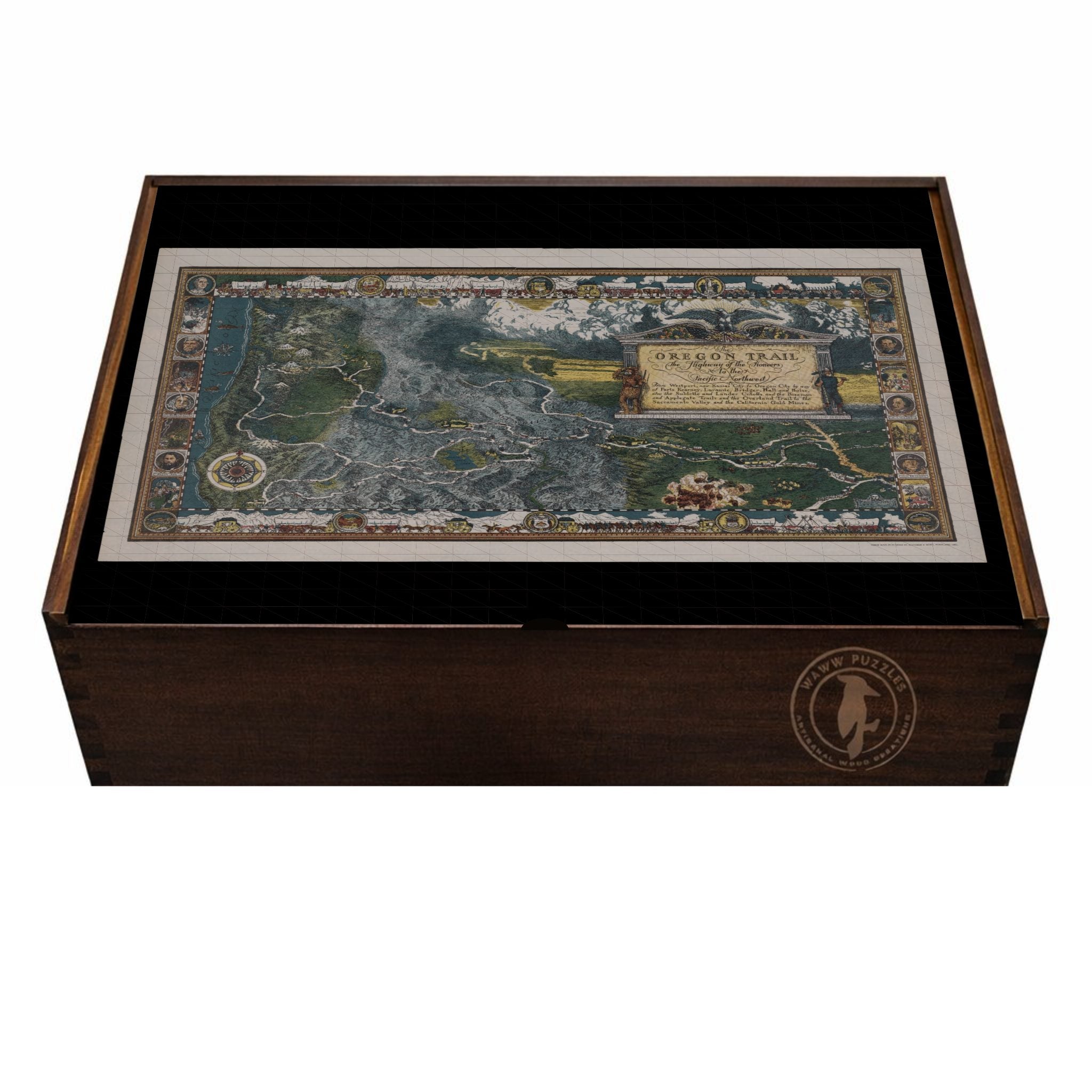 Oregon Trail Puzzle - WAWW Puzzles Wooden Jigsaw 300+ Pieces